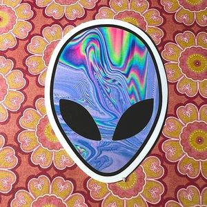 Hand Crafted | Design | Alien Et Ebe Retro Vintage Groovy Metallic ...